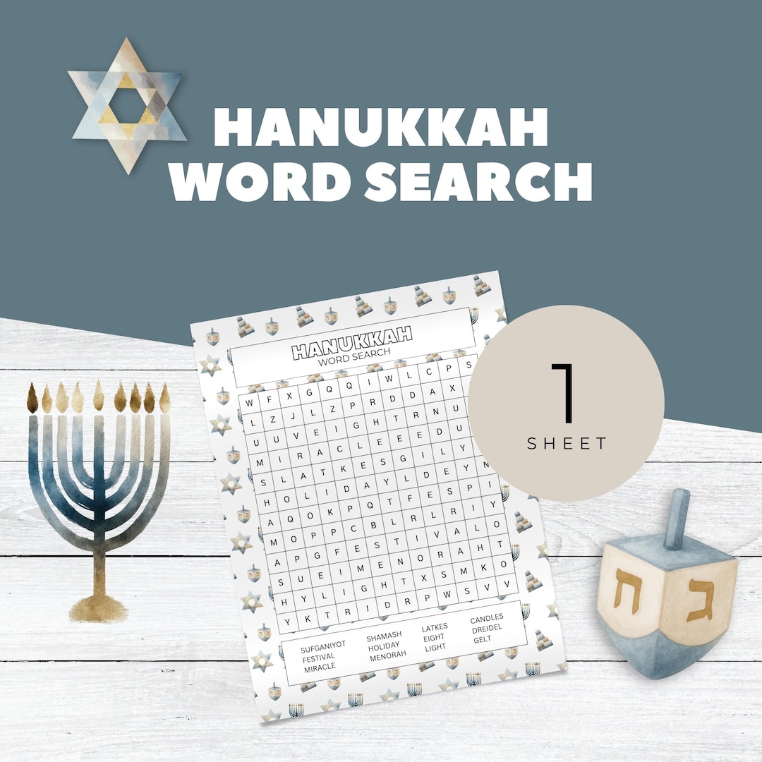 Hanukkah Word Search, Literacy Game, Jewish Holiday Classroom Centers ...
