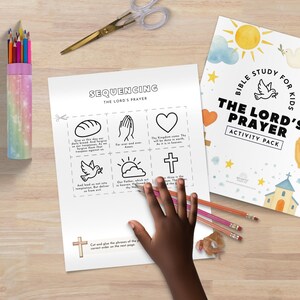 The Lord's Prayer Story Sequencing Printable, Kids Bible Study ...