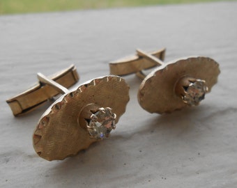 Rhinestone cufflinks | Etsy