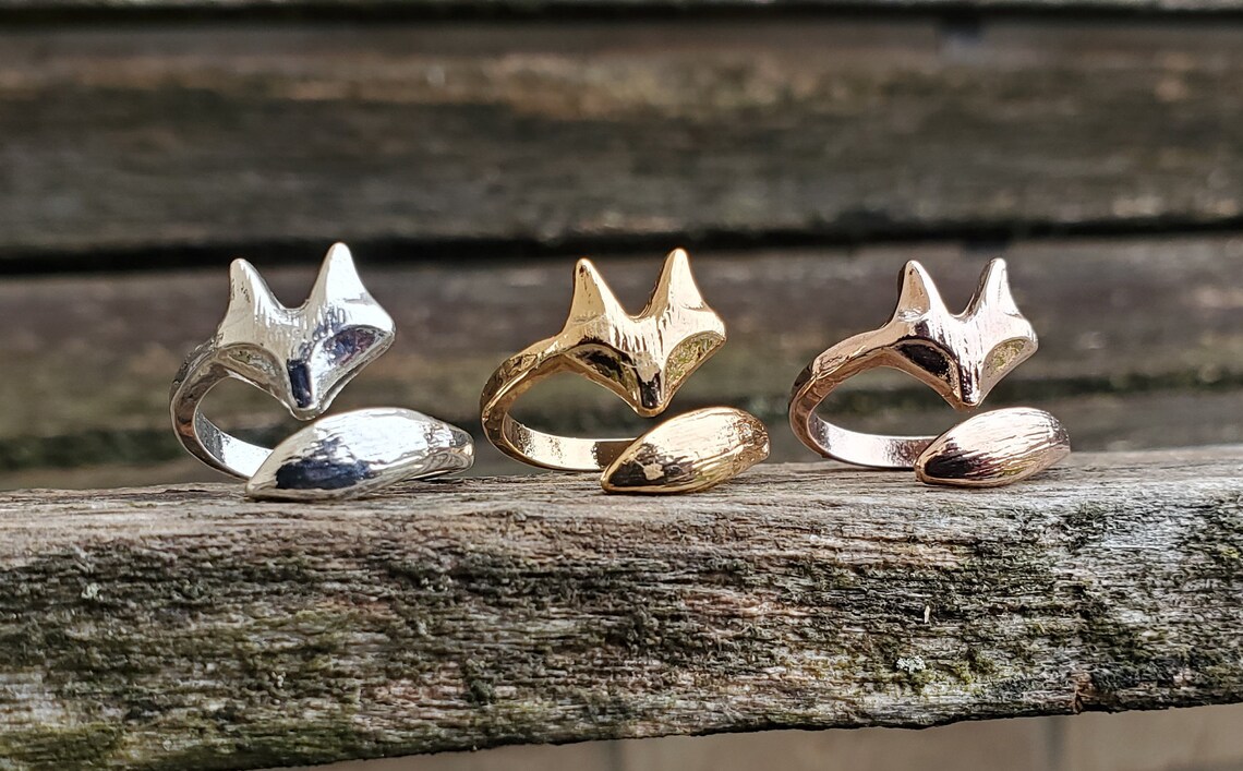 Adorable Fox Ring. Adjustable. CHOOSE YOUR COLOR. Gift for | Etsy