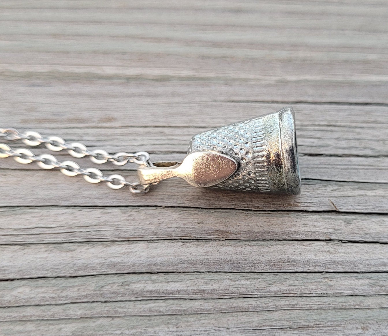 Vintage Thimble Necklace. Gifts for Mom, Women, Anniversary Gift ...