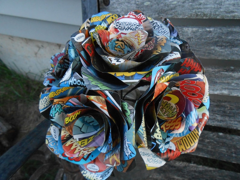 Comic Book Roses. Your Choice Wedding Birthday Anniversary - Etsy