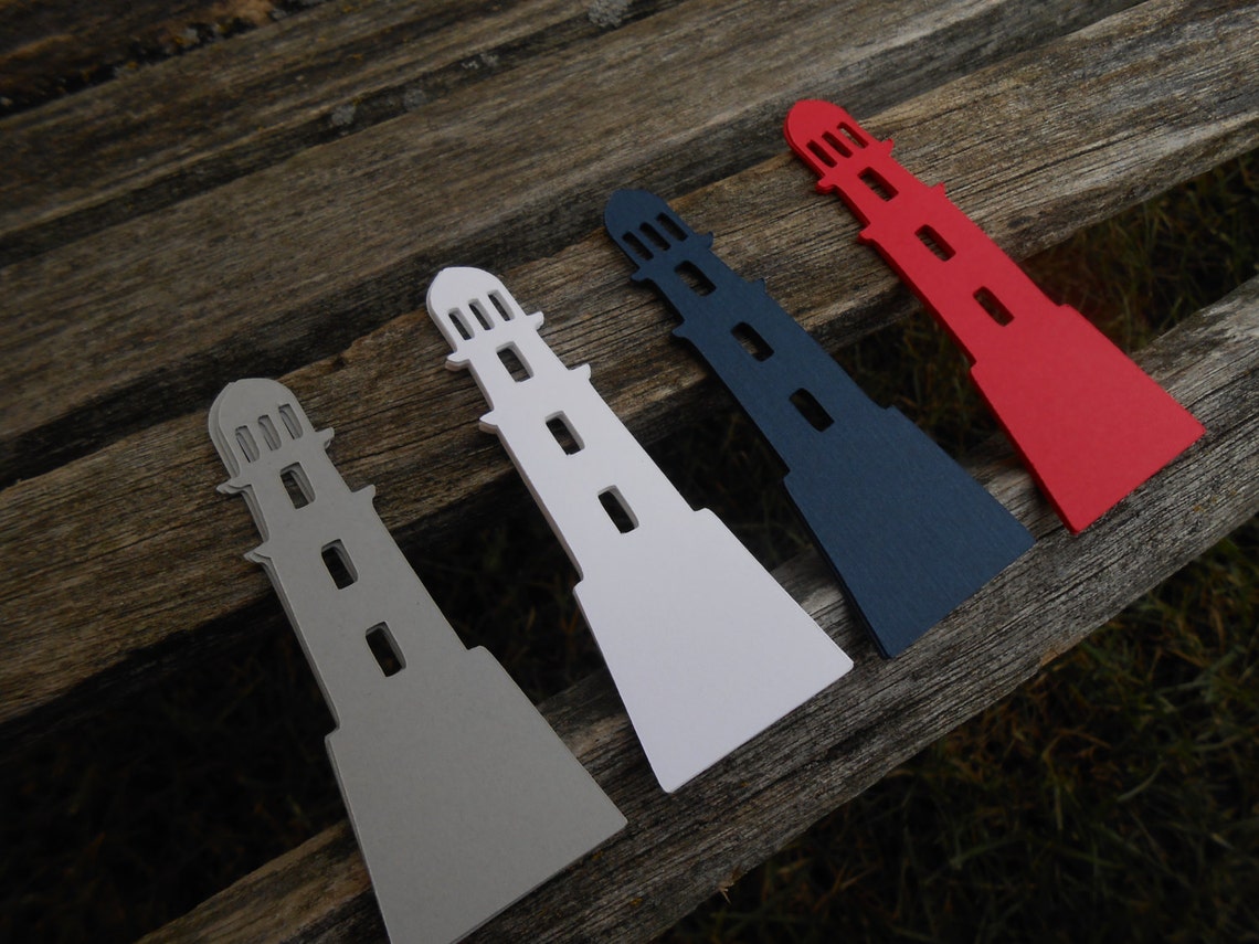 50 Lighthouses. CHOOSE COLORS & SIZE. Nautical Wedding Table - Etsy