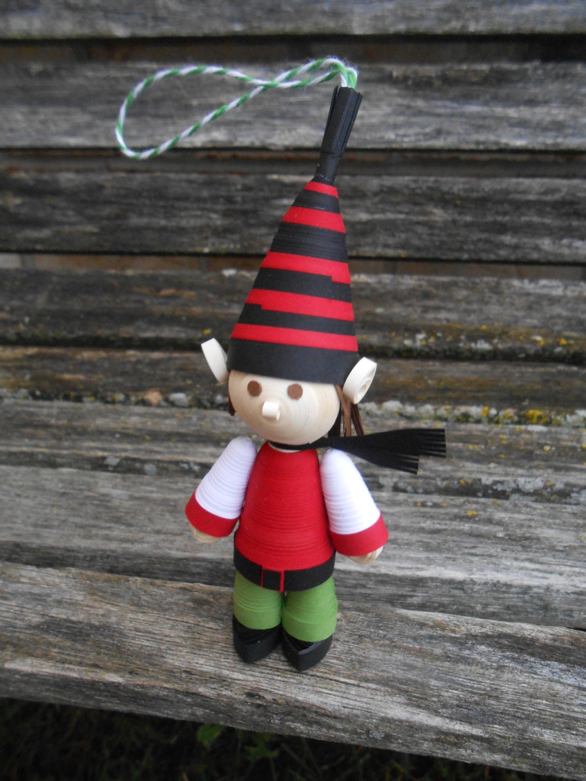 ELF Christmas Ornament. Quilled Paper Ornament. Gift for Mom, Dad, Men ...