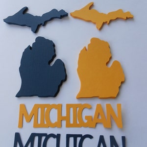 50 Michigan State Shapes. CHOOSE YOUR COLORS. 3.5 Inch. Escort Cards ...