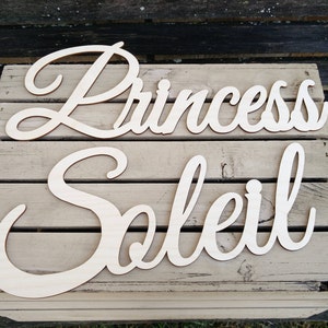 Custom Princess Sign. CHOOSE YOUR COLOR! Personalized Wood Sign, Laser ...