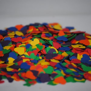 Over 2000 Mini Confetti Hearts. RAINBOW MIX. Weddings, Showers ...