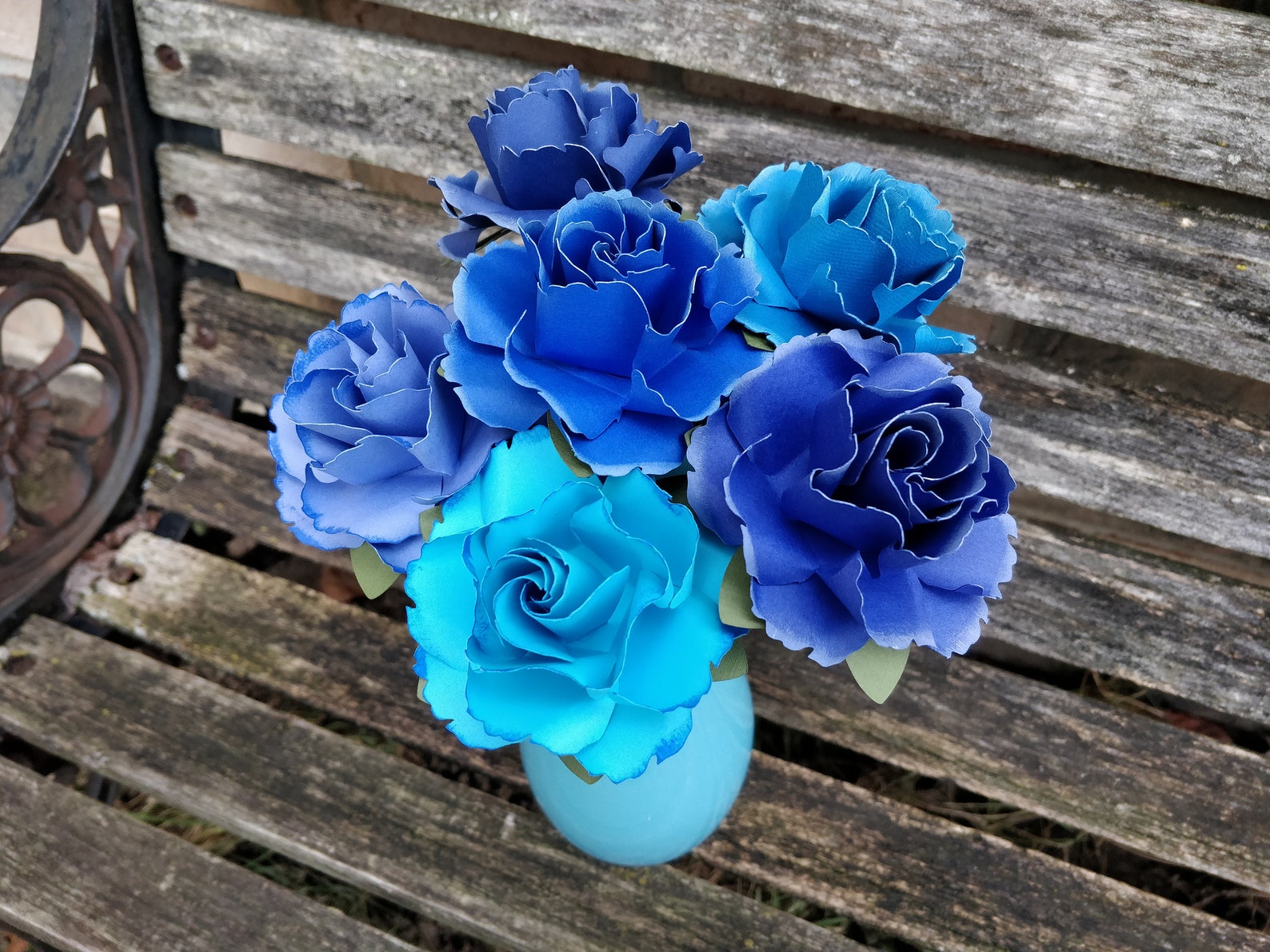 6 Wild Roses, Choose Your Colors! Centerpiece, Wedding, Paper Flower ...