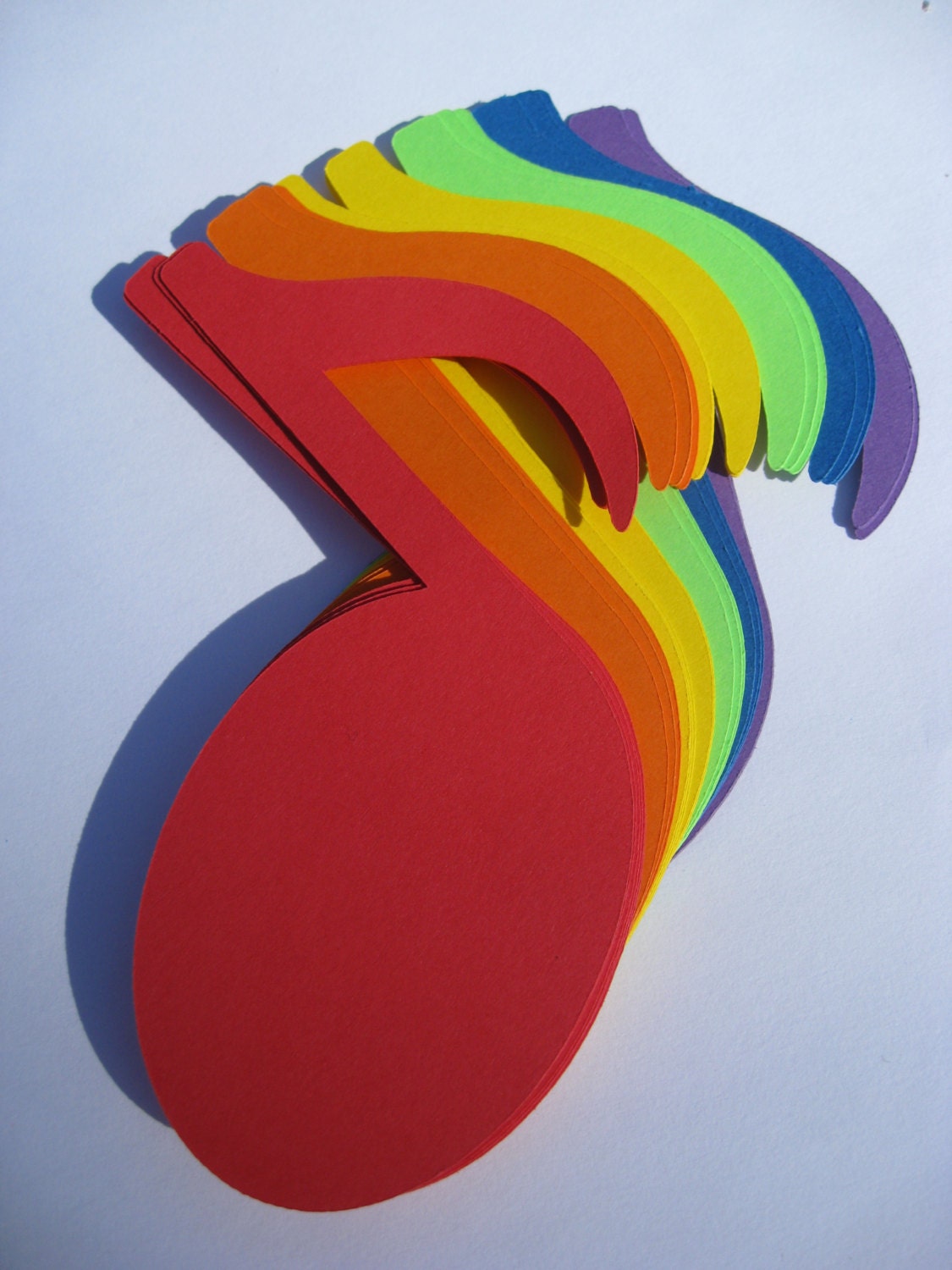 30 Music Notes. 10.5 Inch. YOUR CHOICE of Colors. Eighth Note. - Etsy