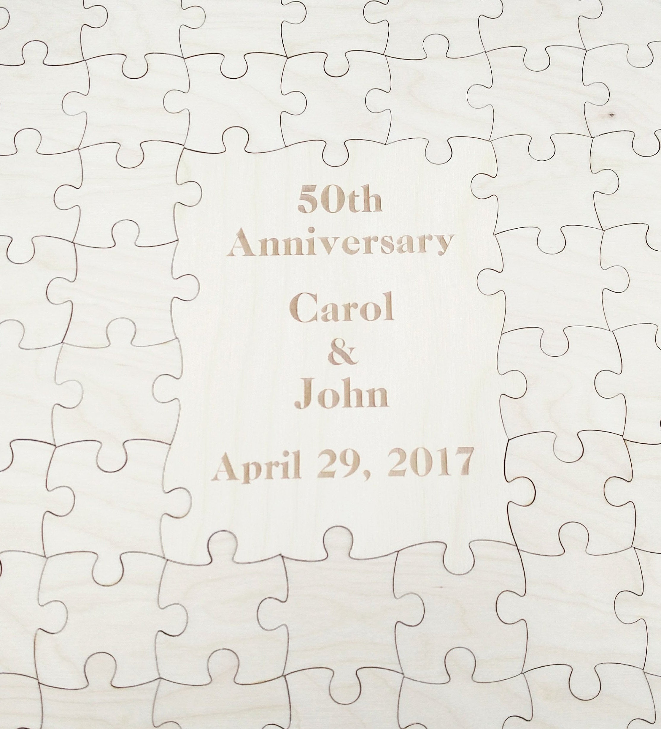 Wood Guest Book Puzzle. Personalized, Guest Book Alternative. Wedding ...
