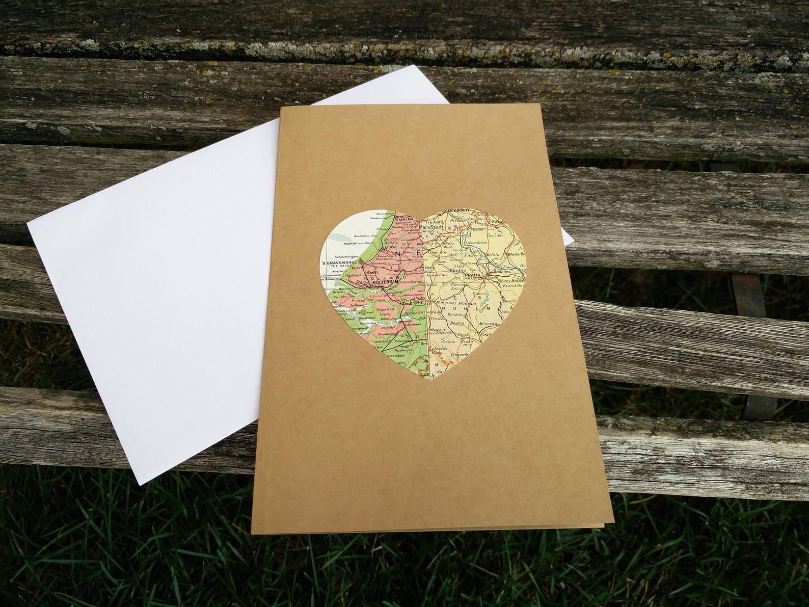 Vintage Map Card. CHOOSE YOUR PLACES Wedding Thank You | Etsy