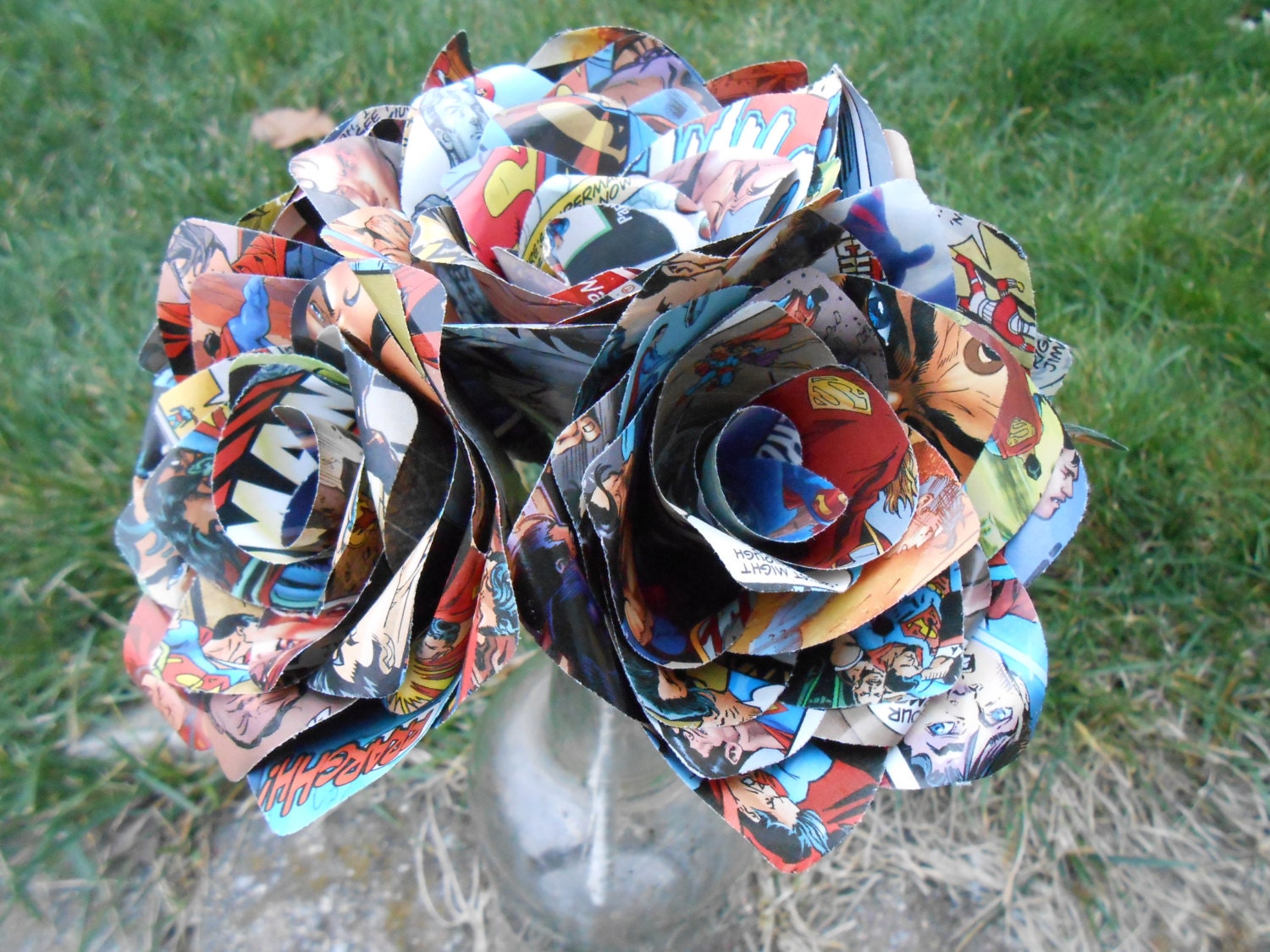 6 Comic Book Roses. OR CHOOSE Your Comics. Wedding Birthday | Etsy