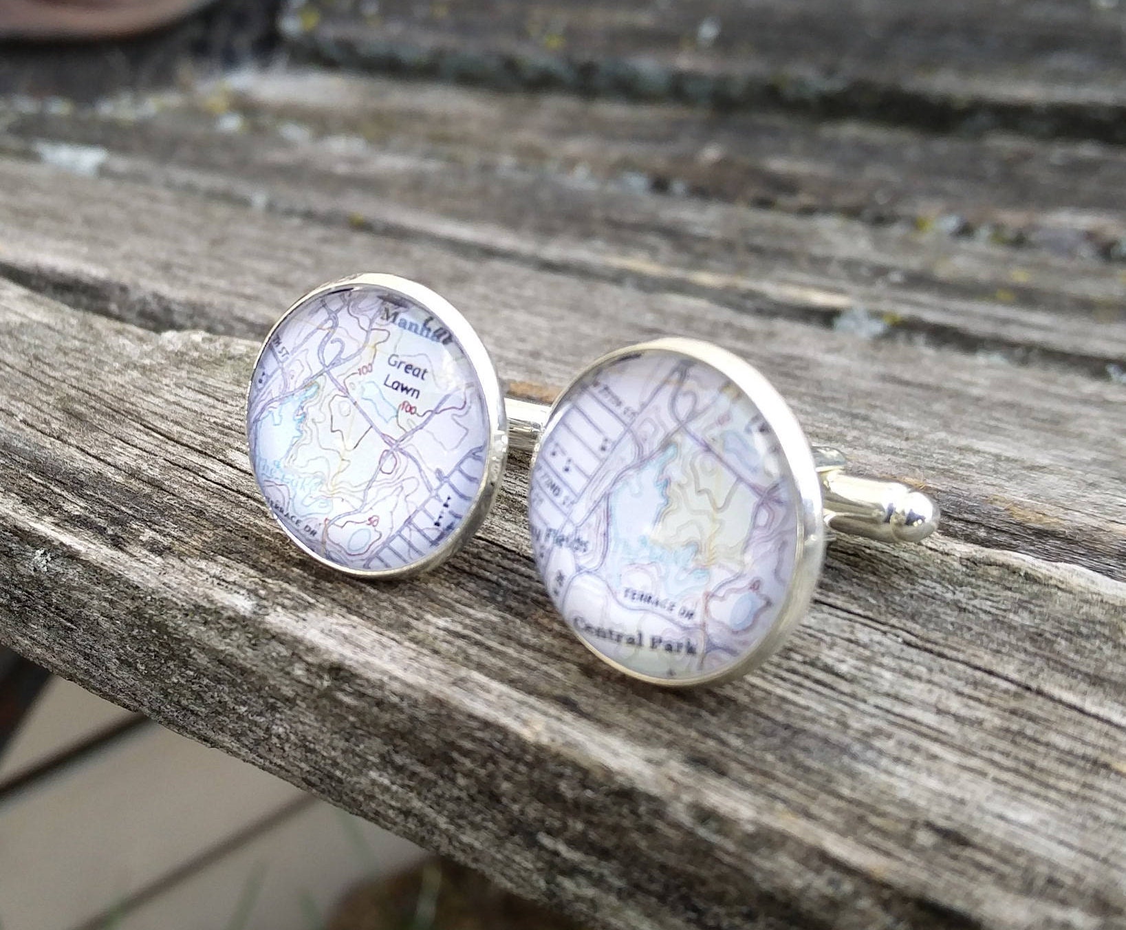Central Park Map Cufflinks. Choose Your Location. Wedding, Groomsmen ...