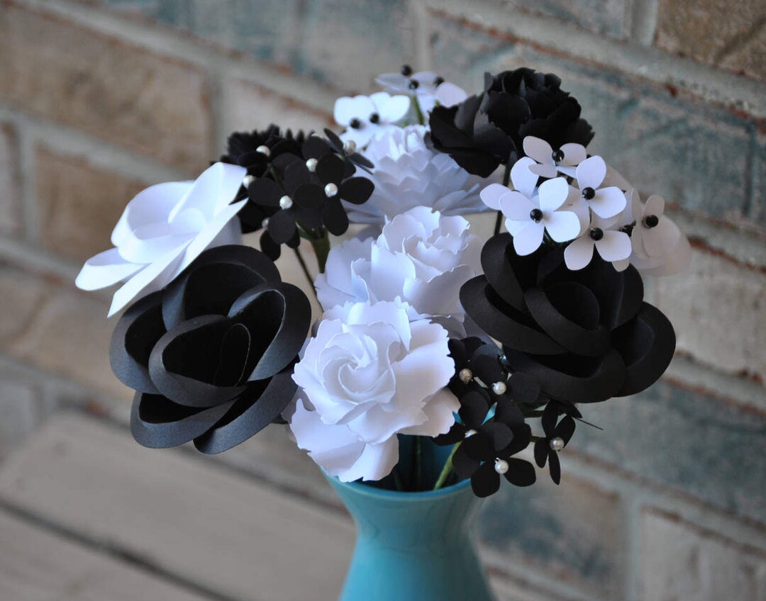 Custom Paper Flowers. CHOOSE YOUR COLORS. Roses, Hydrangea, Dahlia ...