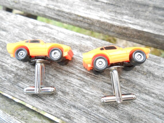 Car Cufflinks. Orange. Wedding Men Groom Groomsmen Gift | Etsy