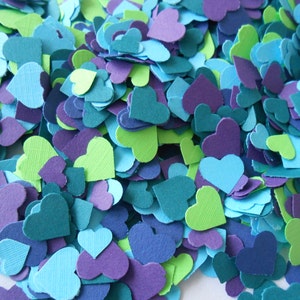 Over 2000 Mini Confetti Hearts. PEACOCK MIX. Weddings, Showers ...