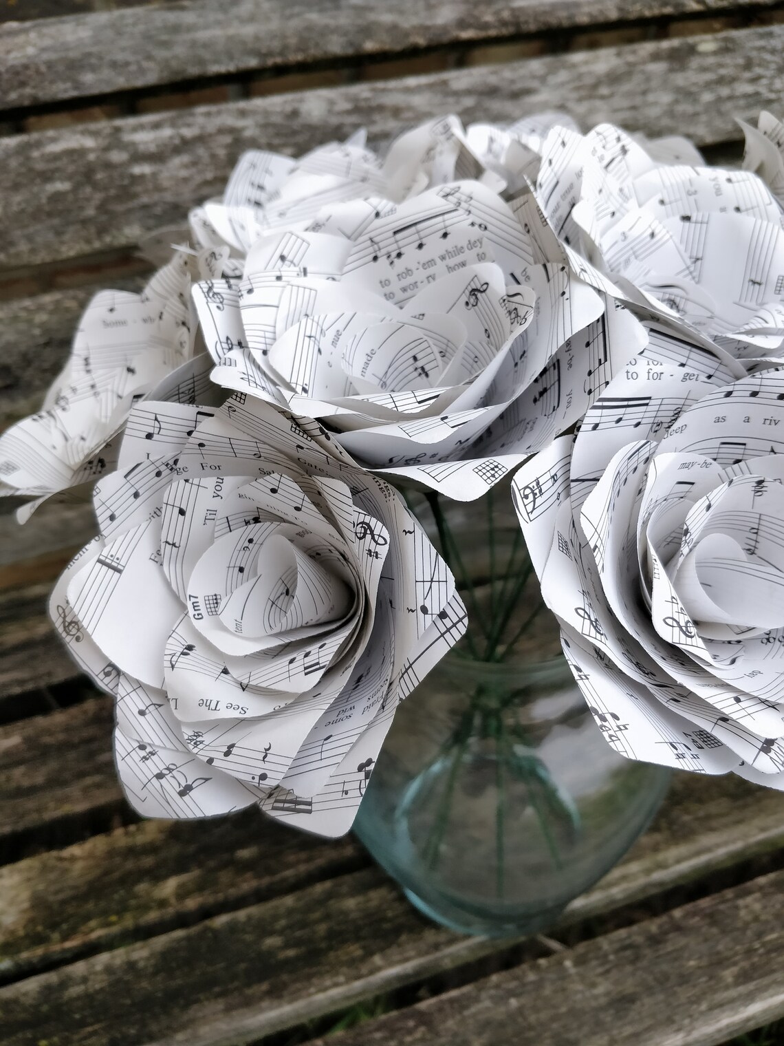 Sheet Music Roses. Bridal Anniversary Centerpiece - Etsy