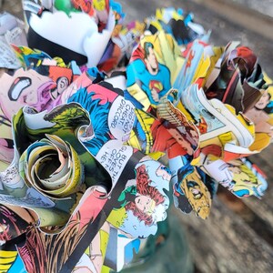 6 Comic Book Roses. Wedding, Birthday, First Anniversary, Centerpiece ...