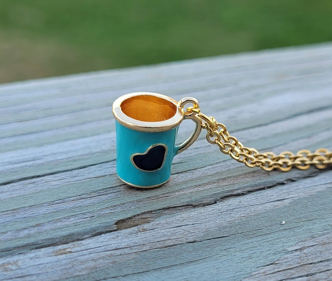 Coffee Cup Necklace. Choose Your Cup! Gift for Mom, Anniversary Gift ...