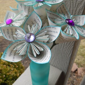 Book Paper Flower Bouquet. CHOOSE YOUR COLORS. First Anniversary ...