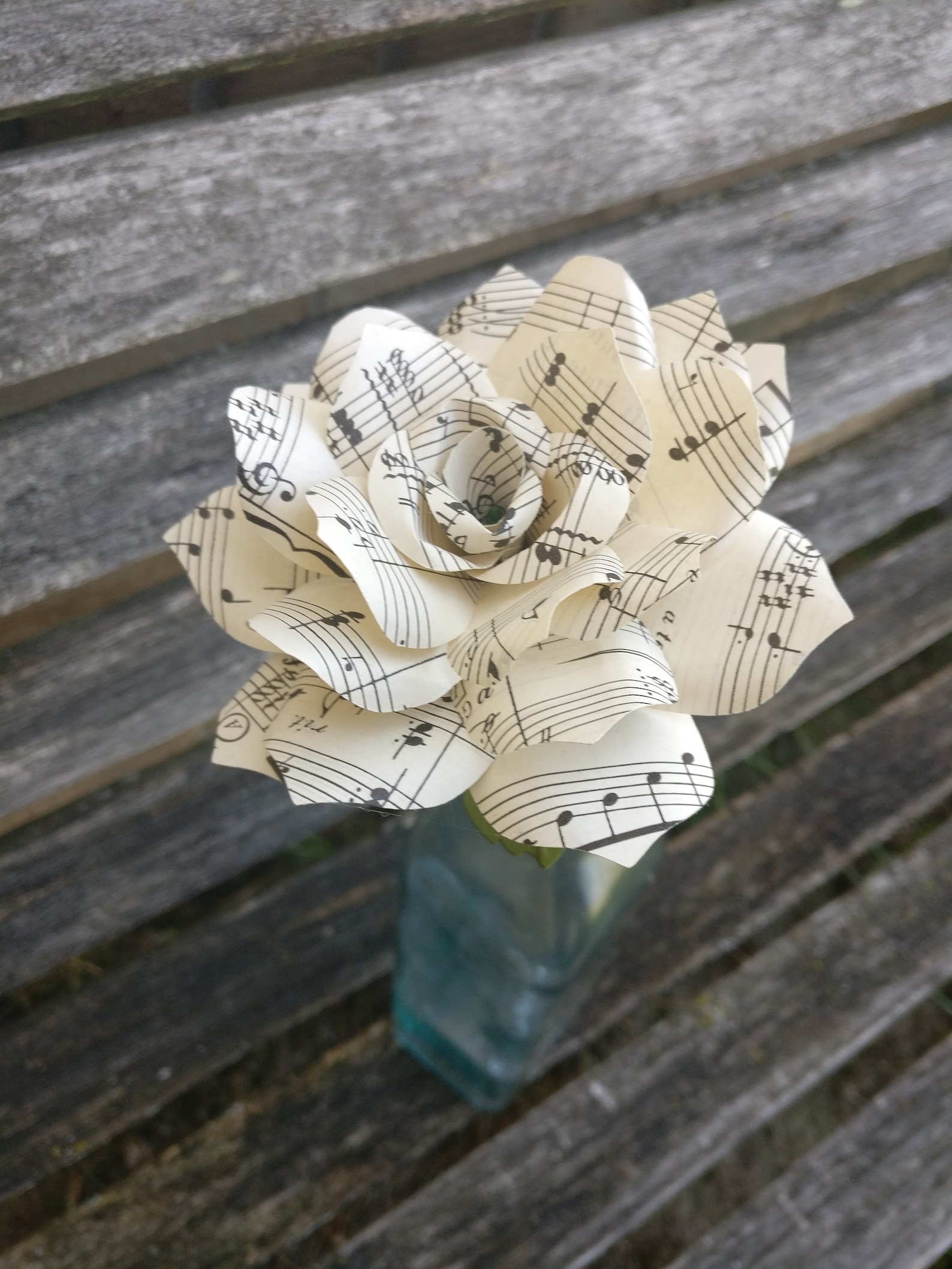 Vintage Sheet Music Rose. Valentine, Anniversary Gift, Wedding Decor ...