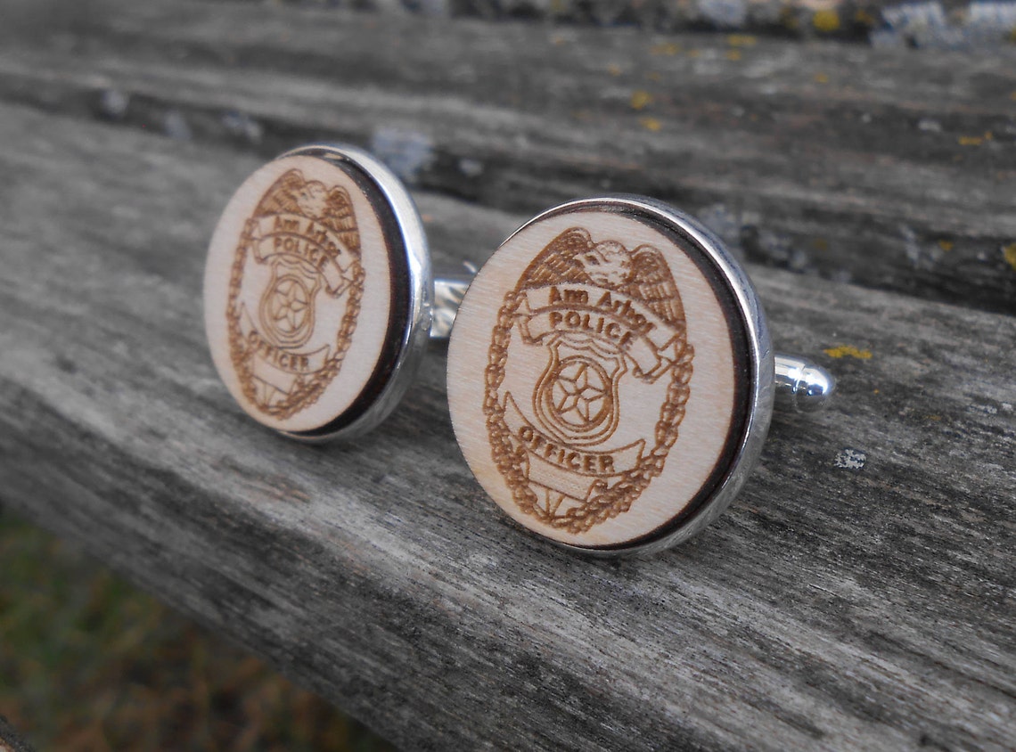 Police Custom Cufflinks. Wedding Men's Groom Gift - Etsy