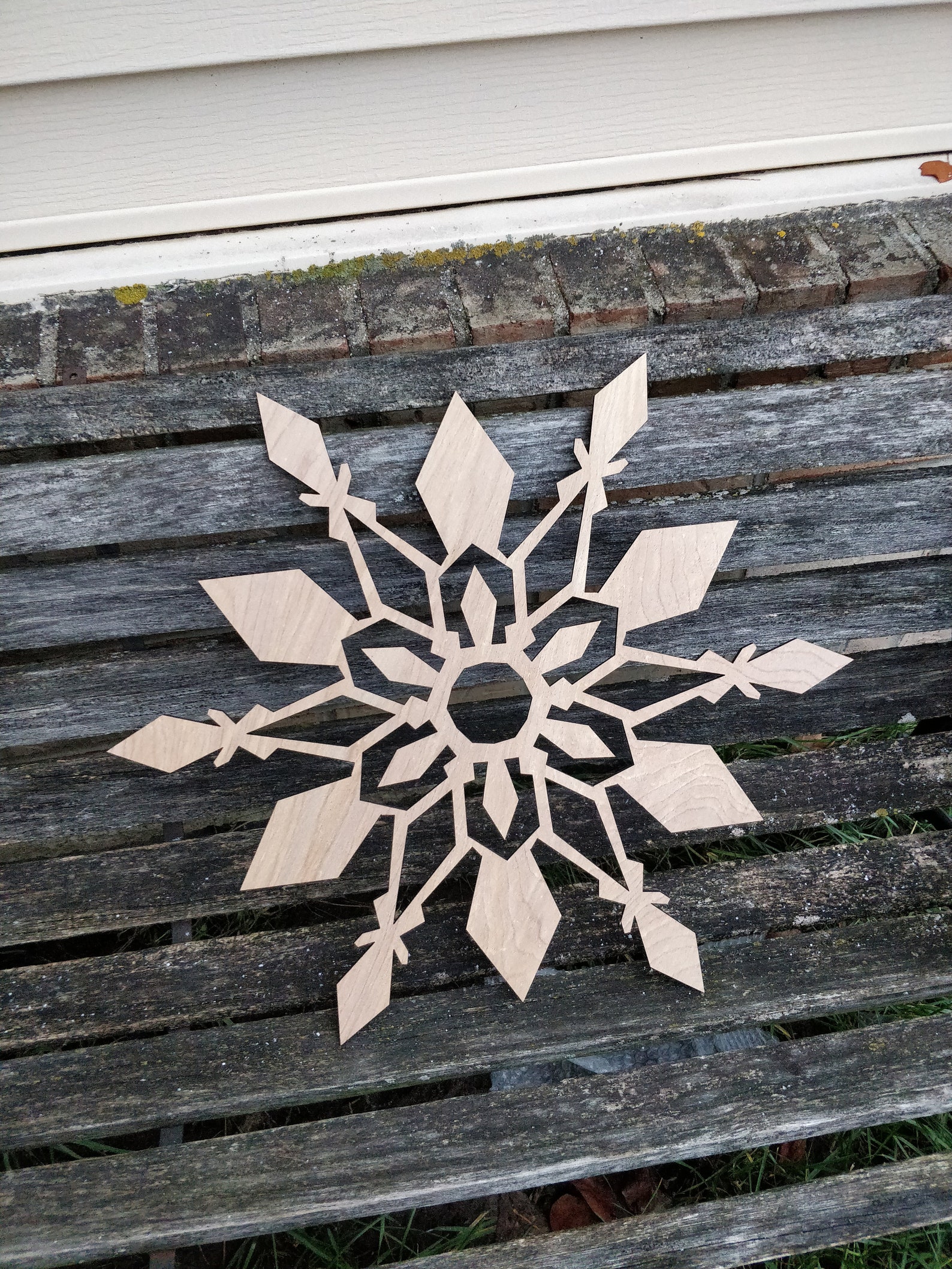 Huge Snowflake. 17 Inch. Large Laser Cut Wood. Christmas, Holiday ...