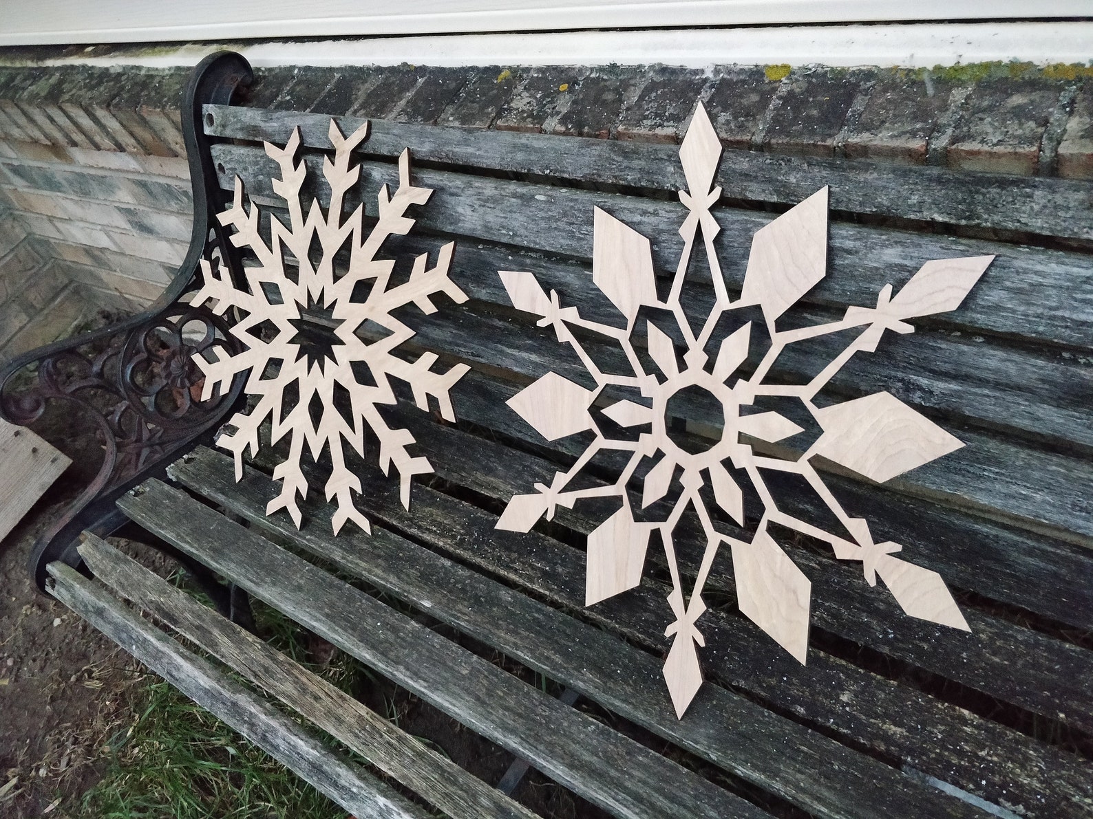 Huge Snowflake. 17 Inch. Large Laser Cut Wood. Christmas, Holiday ...