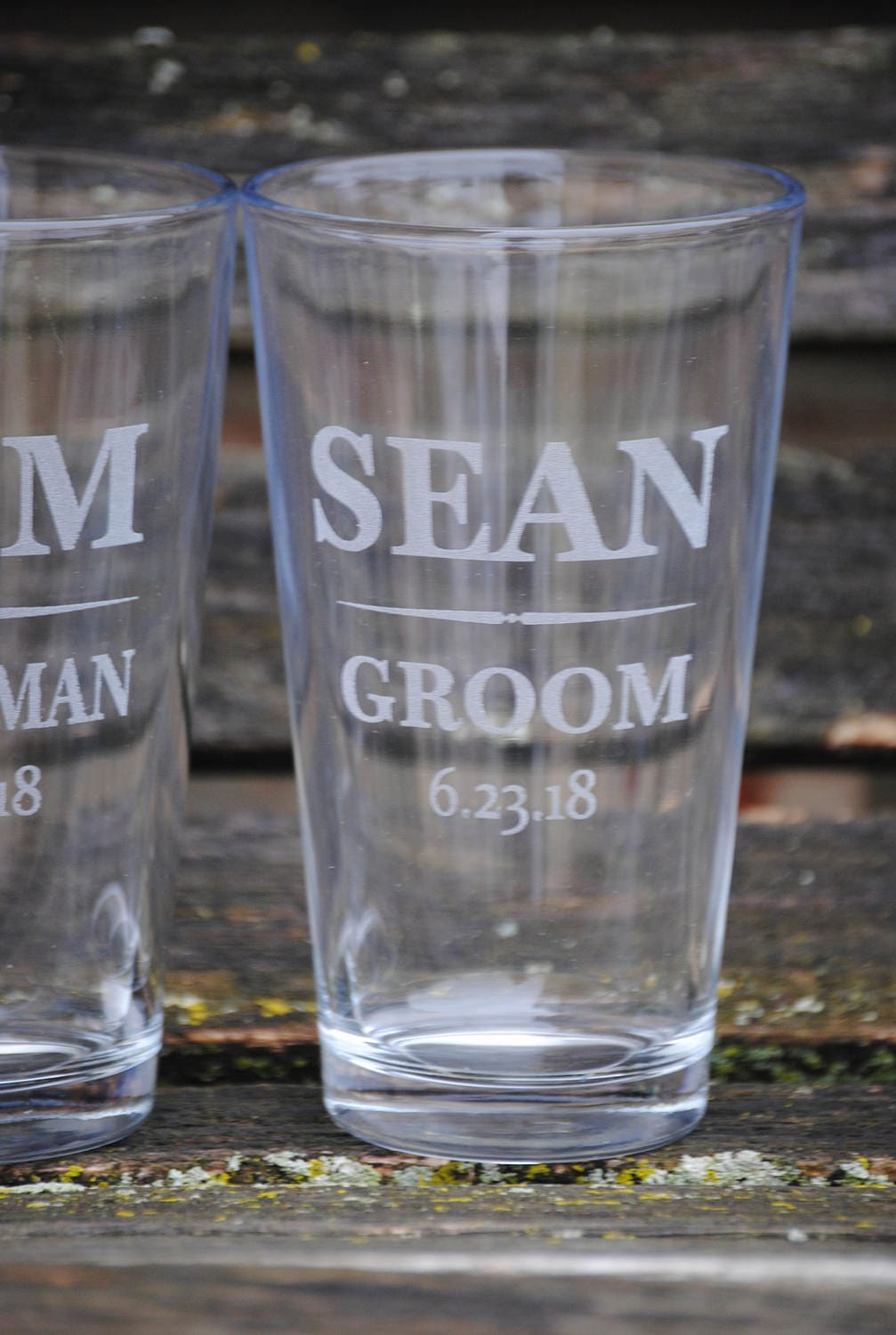 Personalized Pint Glasses. Wedding Groomsmen Gift Dad. Laser | Etsy