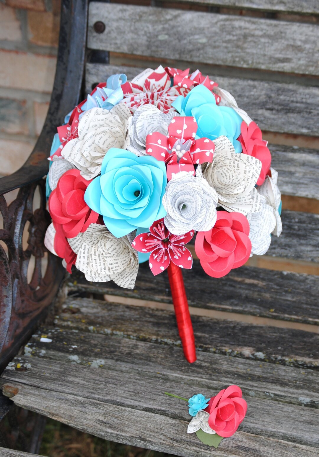 Custom Paper Flower Wedding Bouquets. You Pick the Colors, Papers ...