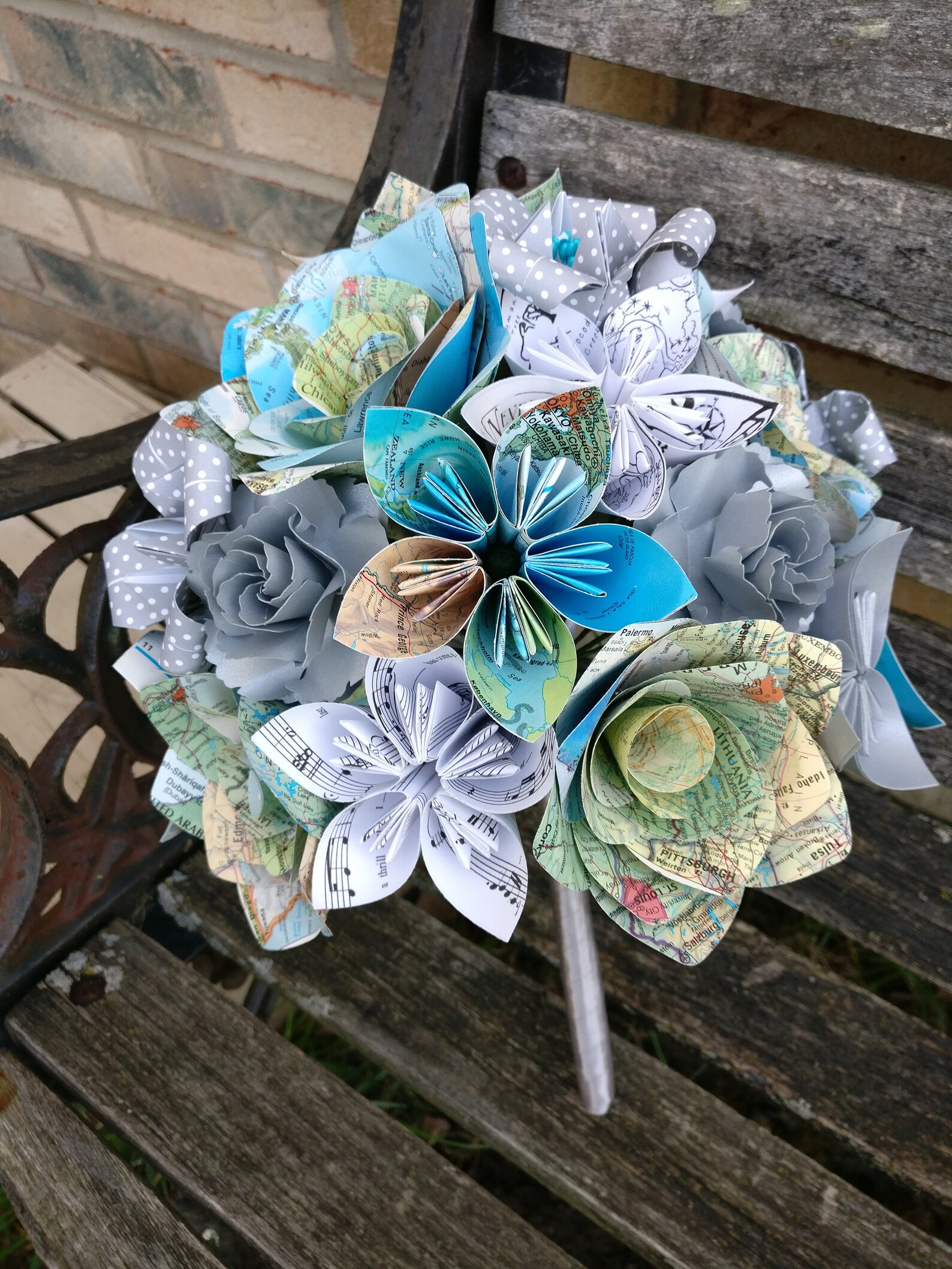 Custom Paper Flower Wedding Bouquets. You Pick the Colors, Papers ...