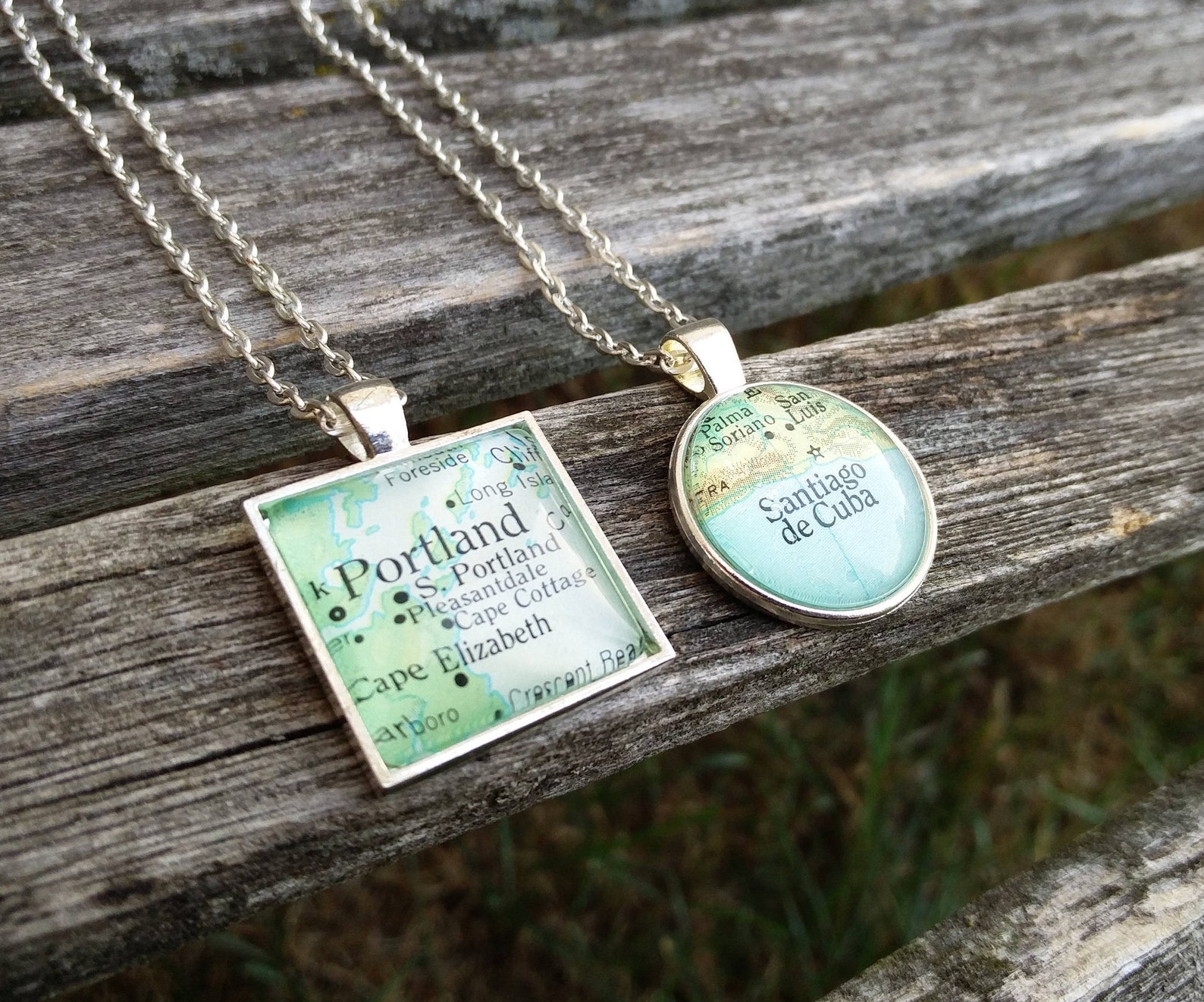 Custom Map Necklace. CHOOSE YOUR PLACE. Wedding Anniversary - Etsy