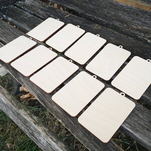 Wood Ornament Tag, Rectangle. CHOOSE YOUR SIZE. D.I.Y Christmas ...