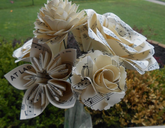 Music Notes In A Flower Bouquet Centerpiece Musical Flower Arrangement