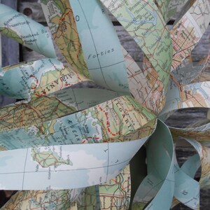 VINTAGE MAP Christmas Tree Topper. Twisted Star, Rustic Decoration ...