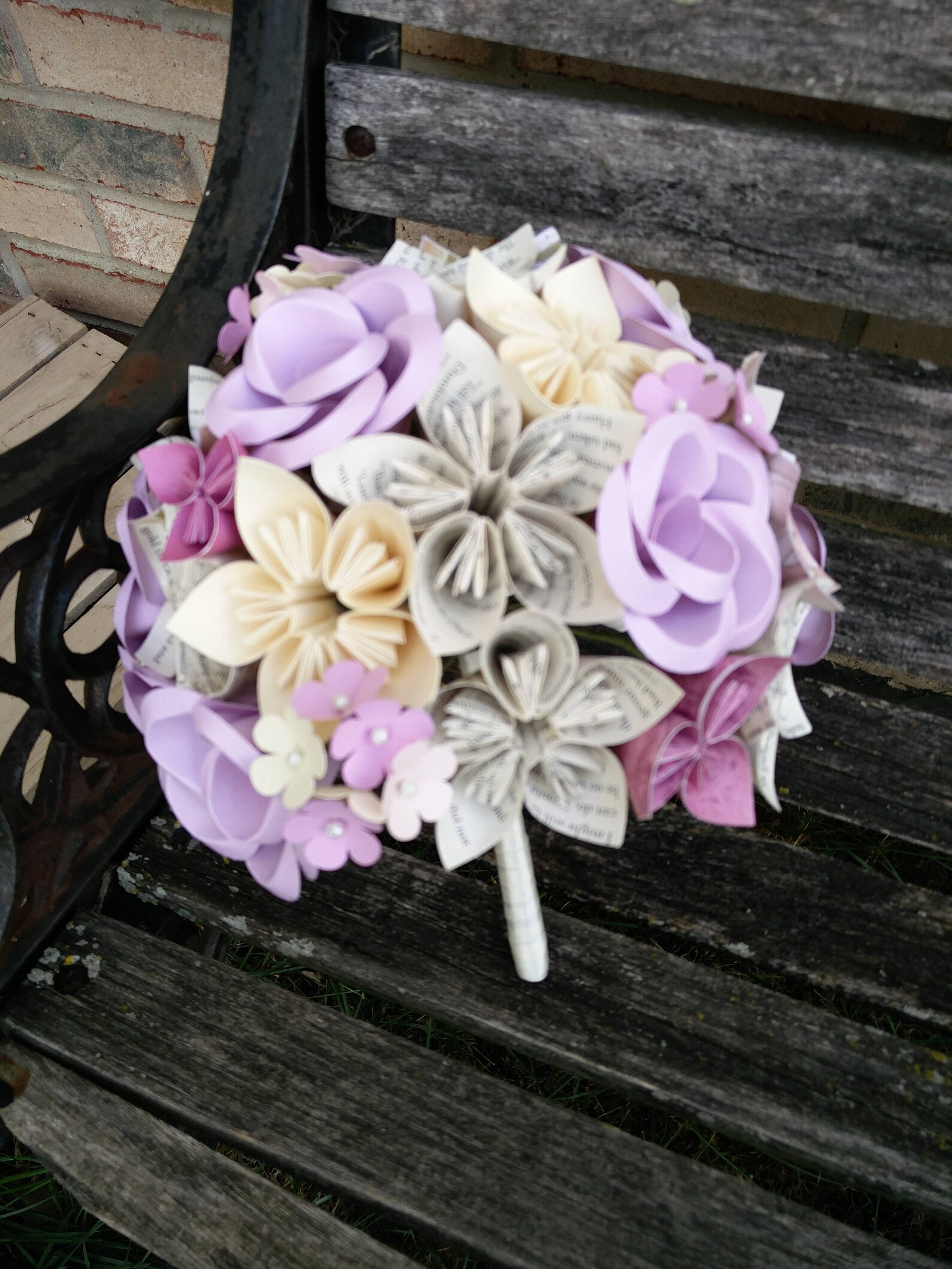 Custom Paper Flower Wedding Bouquet. You Pick The Colors | Etsy