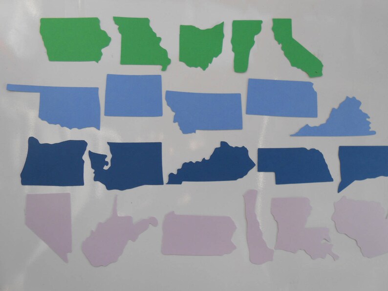 100 State Shapes. CHOOSE Your STATE & COLORS. 3.5 Inch. Escort - Etsy