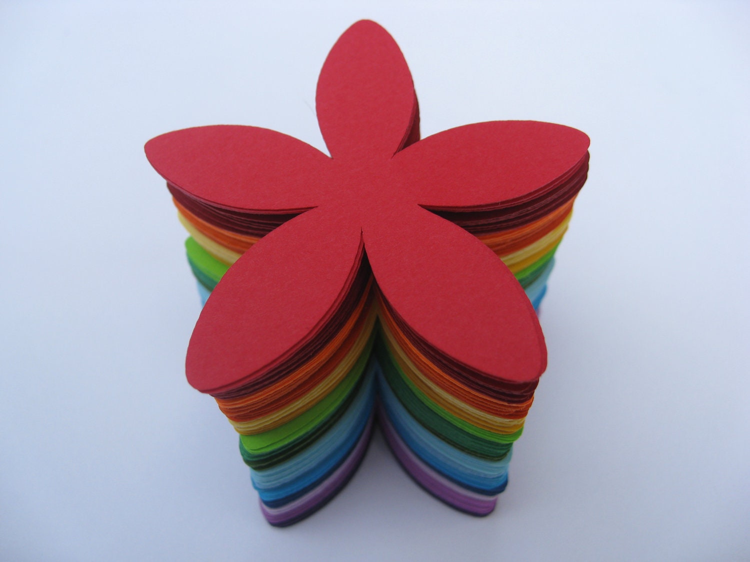 50 Rainbow Flowers Cardstock. 2 Inch. Other Colors and Sizes - Etsy