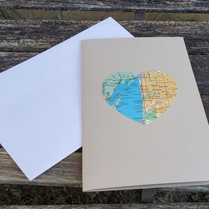 Vintage Map Card. CHOOSE YOUR PLACES! Wedding, Thank You, Anniversary ...