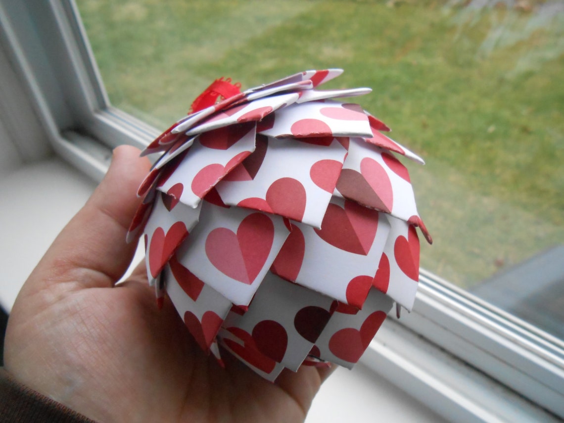 Heart Paper Ornament. Decoration, Christmas, Gift, Birthday ...