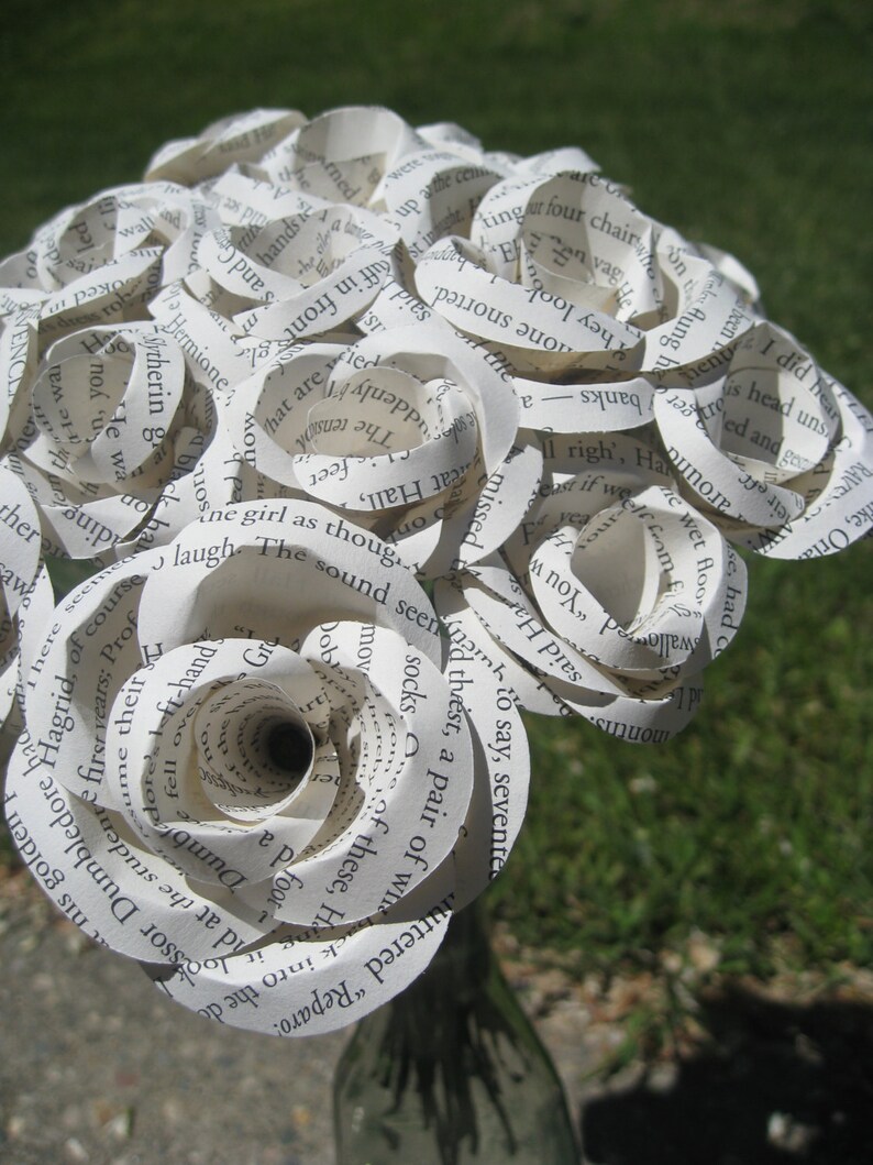 BOOK Roses. Large Bouquet. Perfect for First Anniversary | Etsy