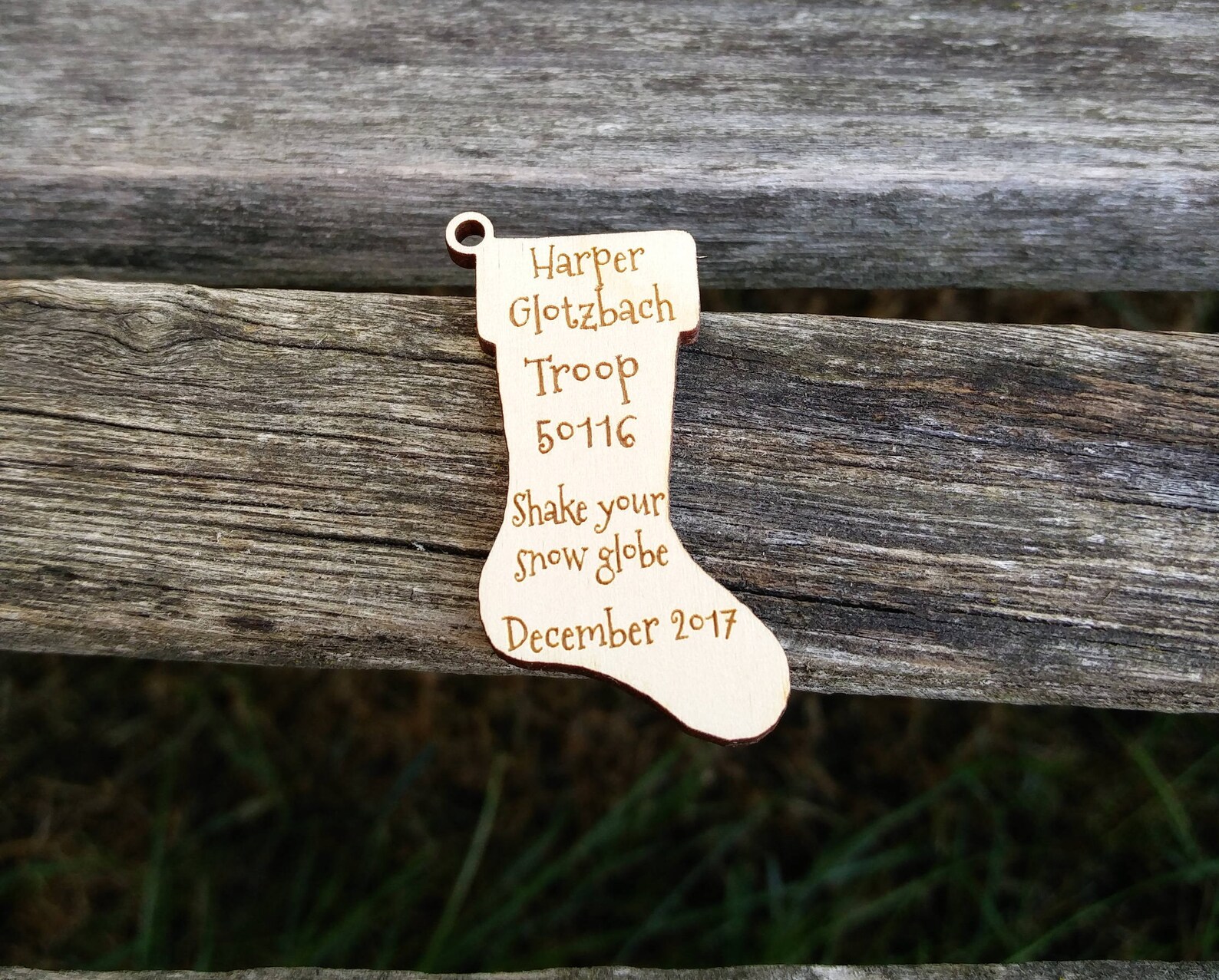 Custom Stocking Ornament. Christmas, Holiday Gift. Laser Engraved. Gift ...