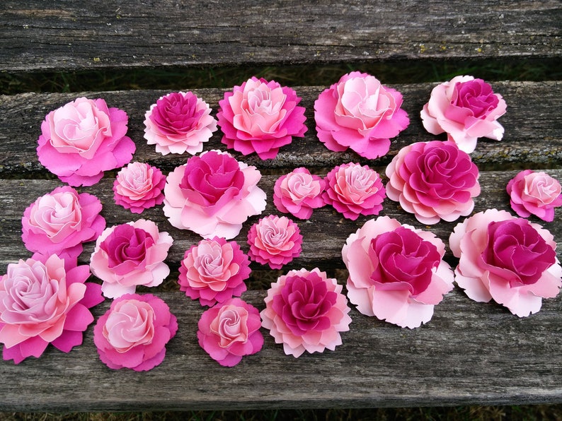 Cake Topper Flowers Paper Decorations. CHOOSE YOUR COLORS. - Etsy