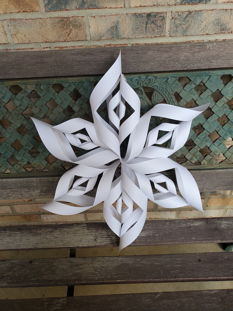 Huge Paper Snowflake. CHOOSE YOUR COLORS. Twisted Star, Rustic ...