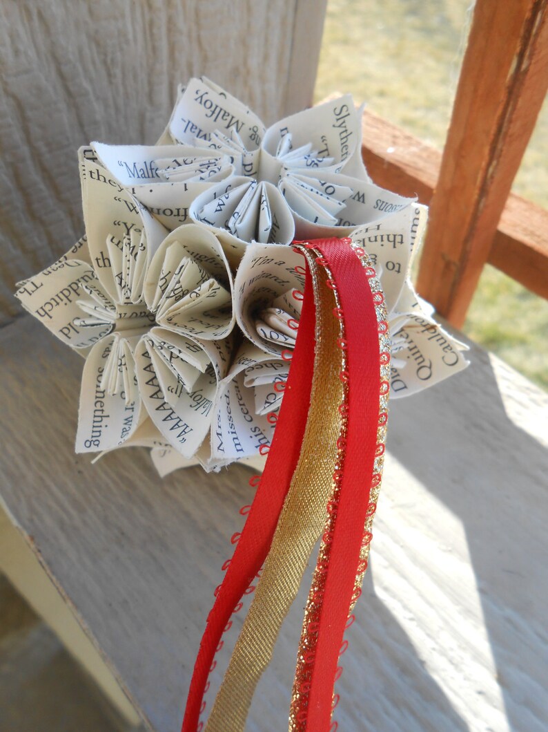 BOOK Kusudama Ball. Upcycled Origami. Wedding Decor, Gift, Home, Unique ...
