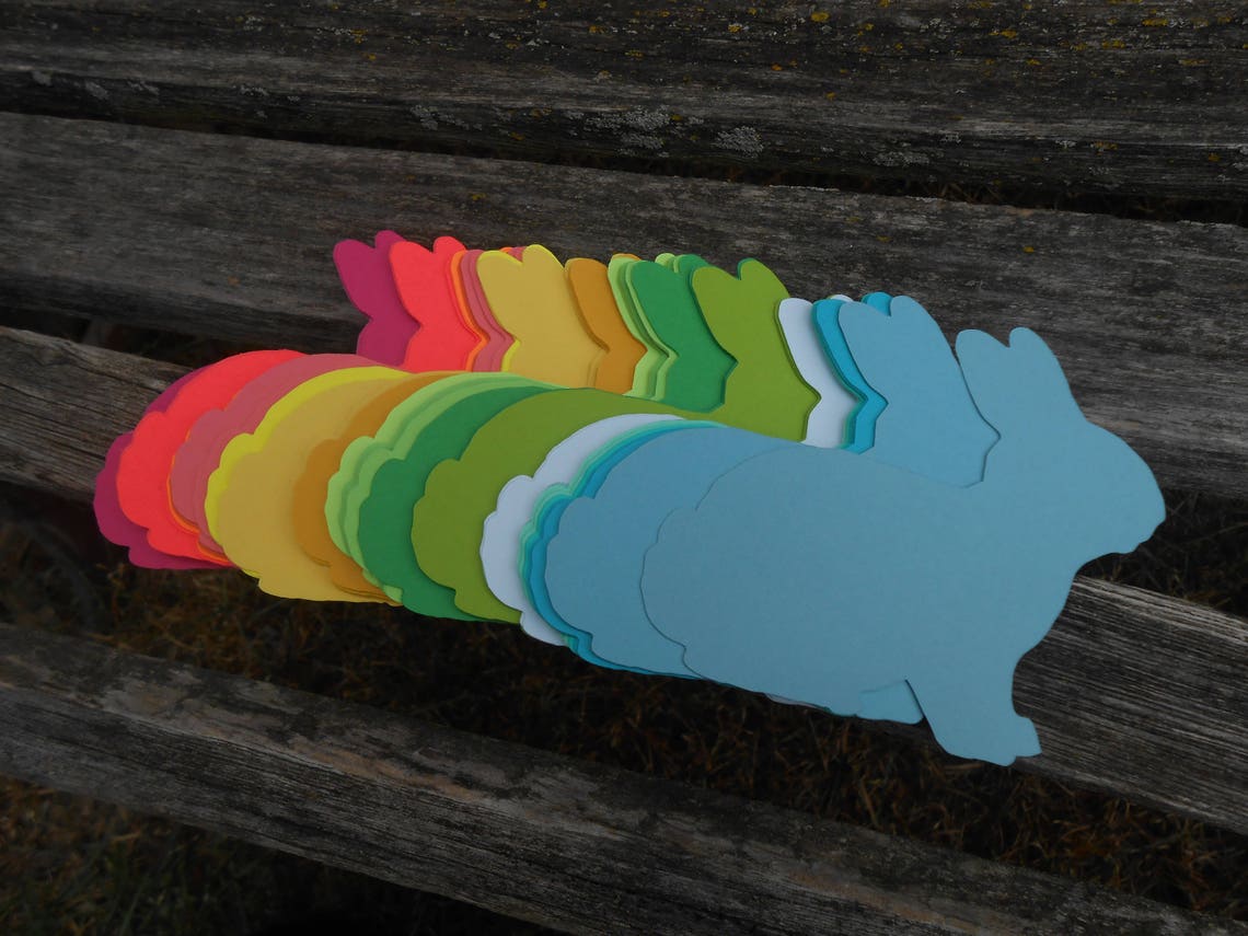 50 Rabbits. CHOOSE SIZE & COLORS. Tags Decorations Gift - Etsy