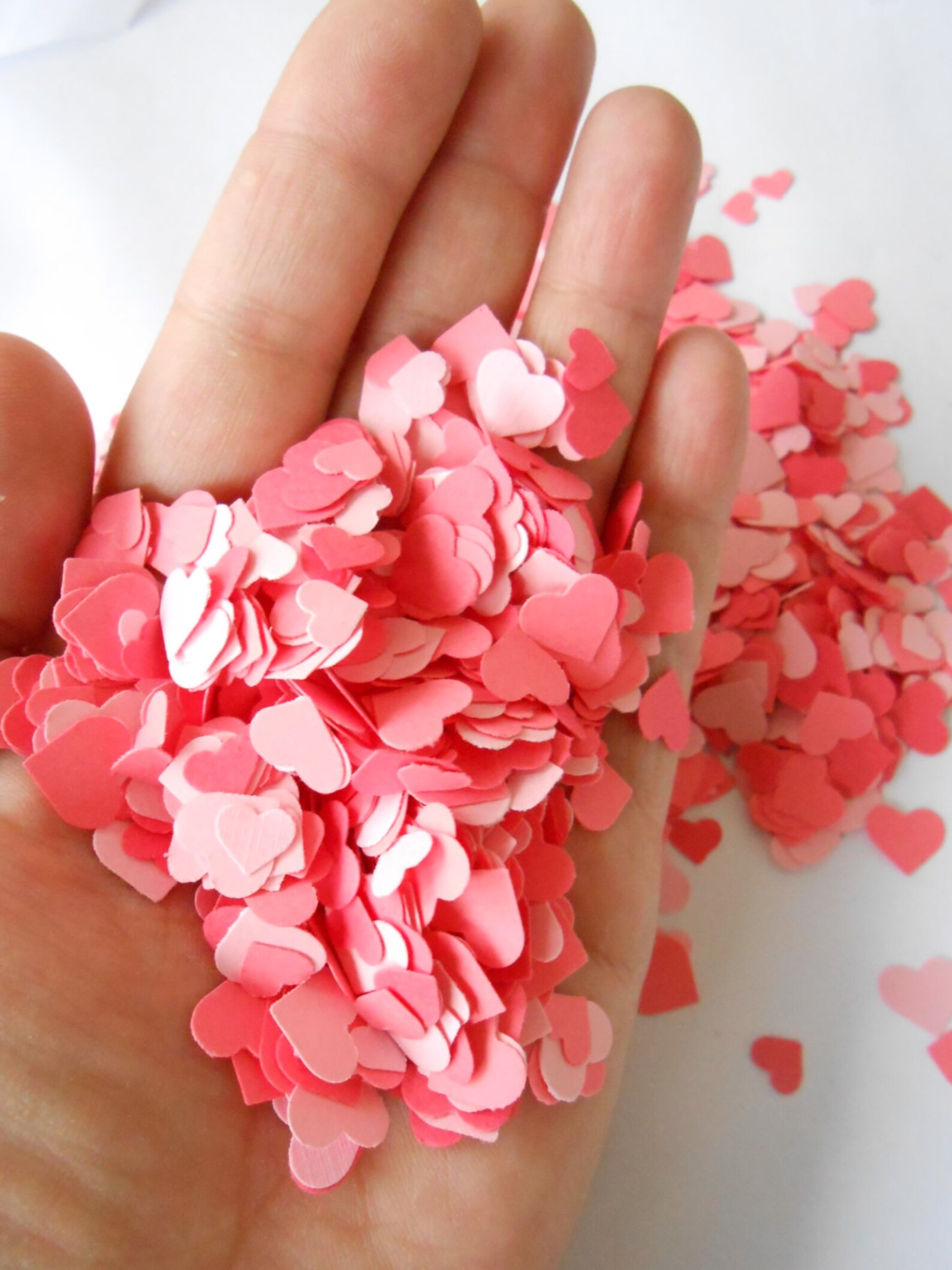 Over 2000 Mini Confetti Hearts. CORAL MIX. Weddings Showers - Etsy