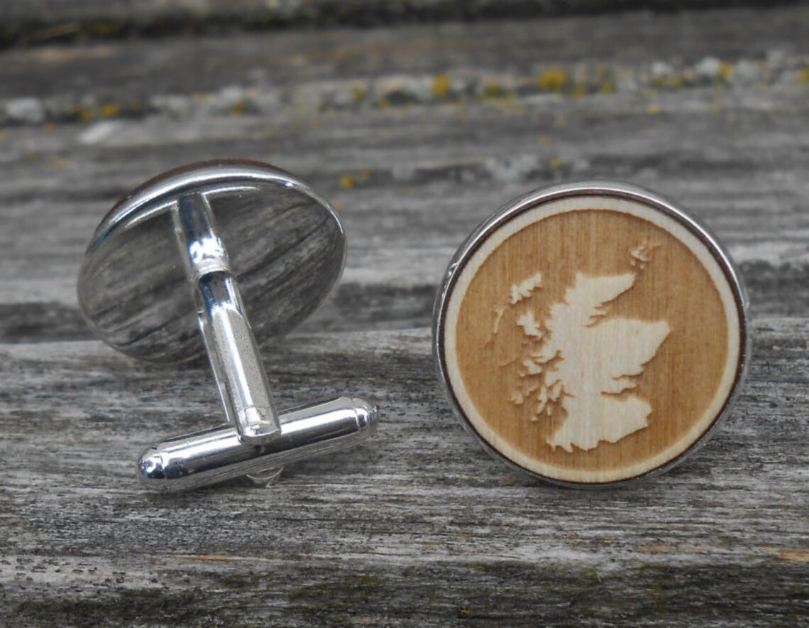 YOUR COUNTRY Wood Cufflinks. Laser Engraved. Wedding | Etsy