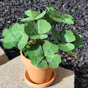 Potted Clover Plant. Paper Clover. St. Patrick's Day, First Anniversary ...
