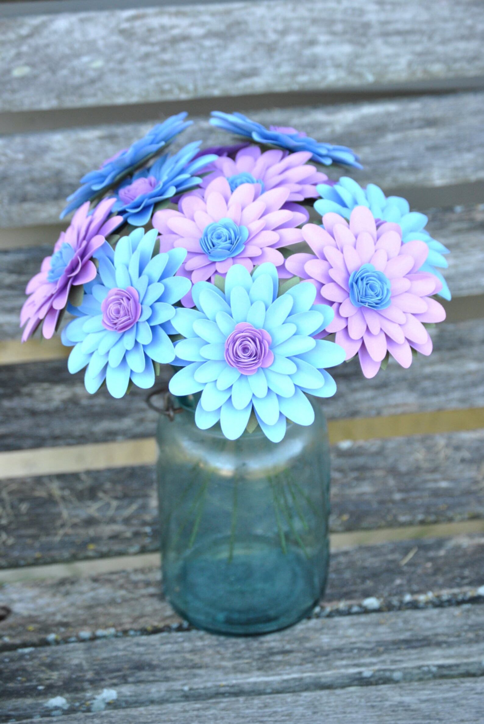 Gerber Daisy Paper Flower Bouquet. CHOOSE YOUR COLORS. Centerpiece ...